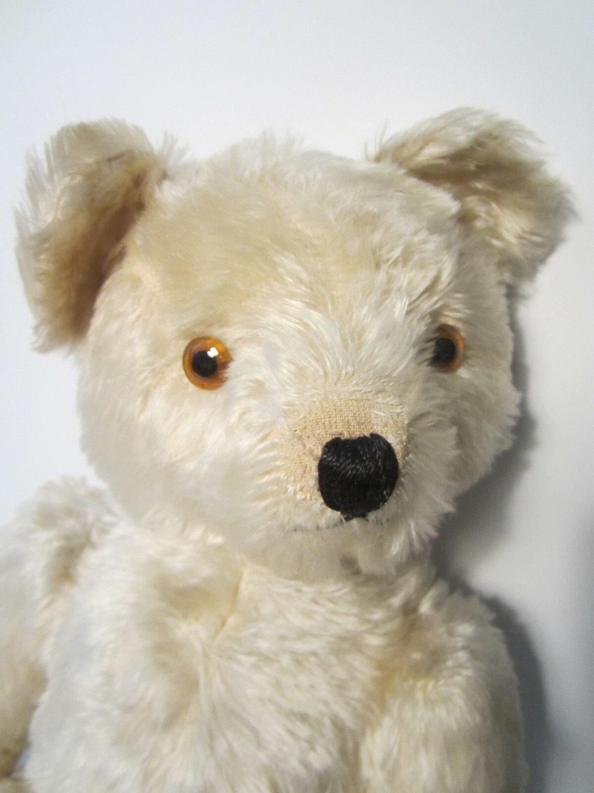 Early Antique 20" White Mohair Bear Jointed Large Early Bear Fantastic ...