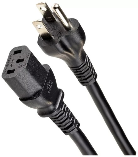 AC POWER CORD: 18AWG flexible comCable Plug Desktop Printer TV Computer ...