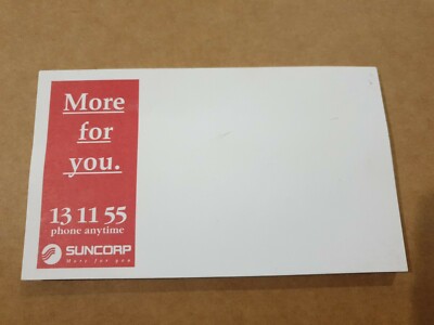 Suncorp Post It Note Pad Suncorp Bank Metway Bank 90's | eBay Australia