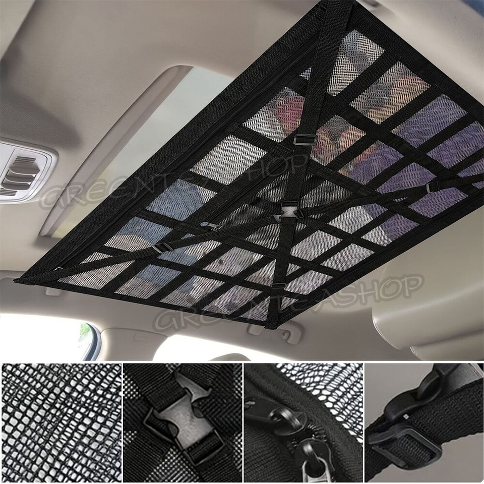 Universal Car Ceiling Storage Net Car Roof Cargo Net Mesh Storage Bag ...