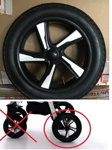Stroller pram spare replacement wheels Front 10" and Rear 12" Pushchair ...