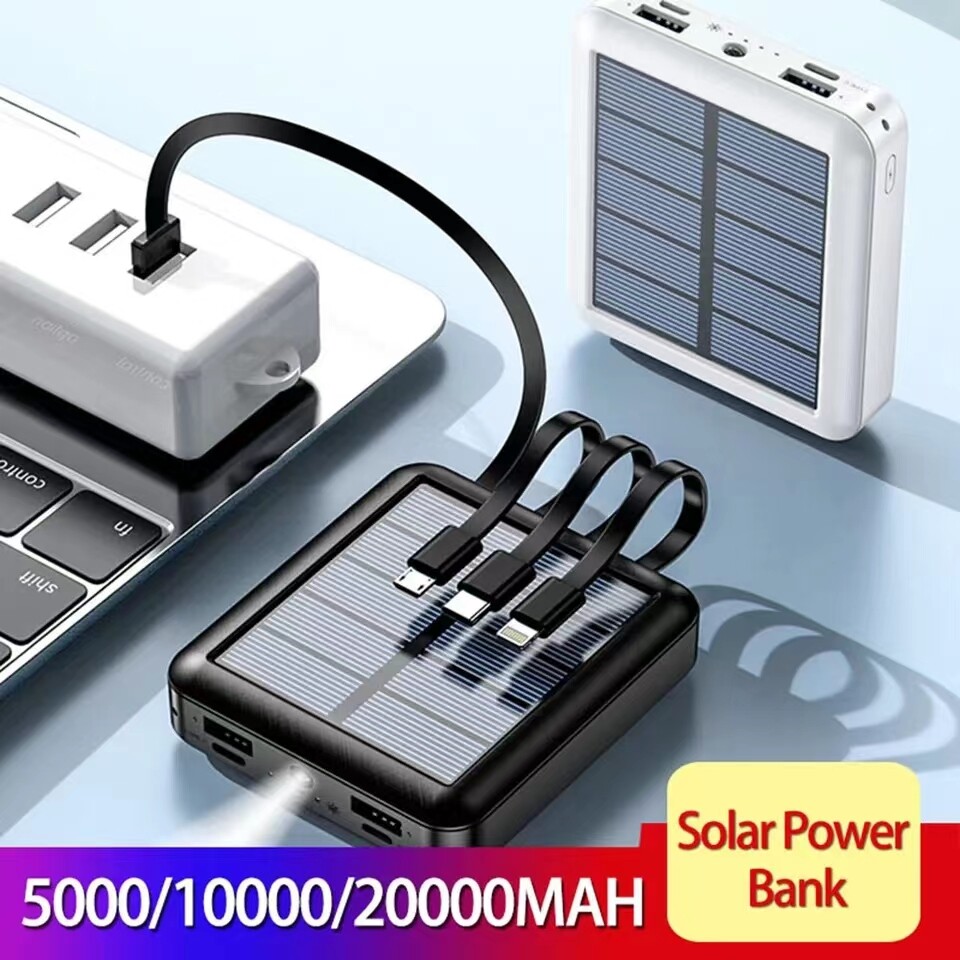 Mini Solar Power Bank Portable Charger Fast Charging External Battery ...