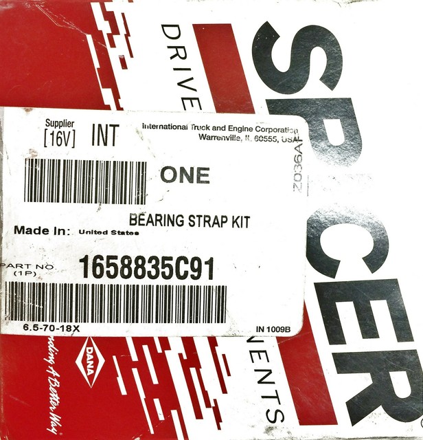 2 Spicer International Truck 1710 Series U-joint Strap Kits 1658835C91 ...
