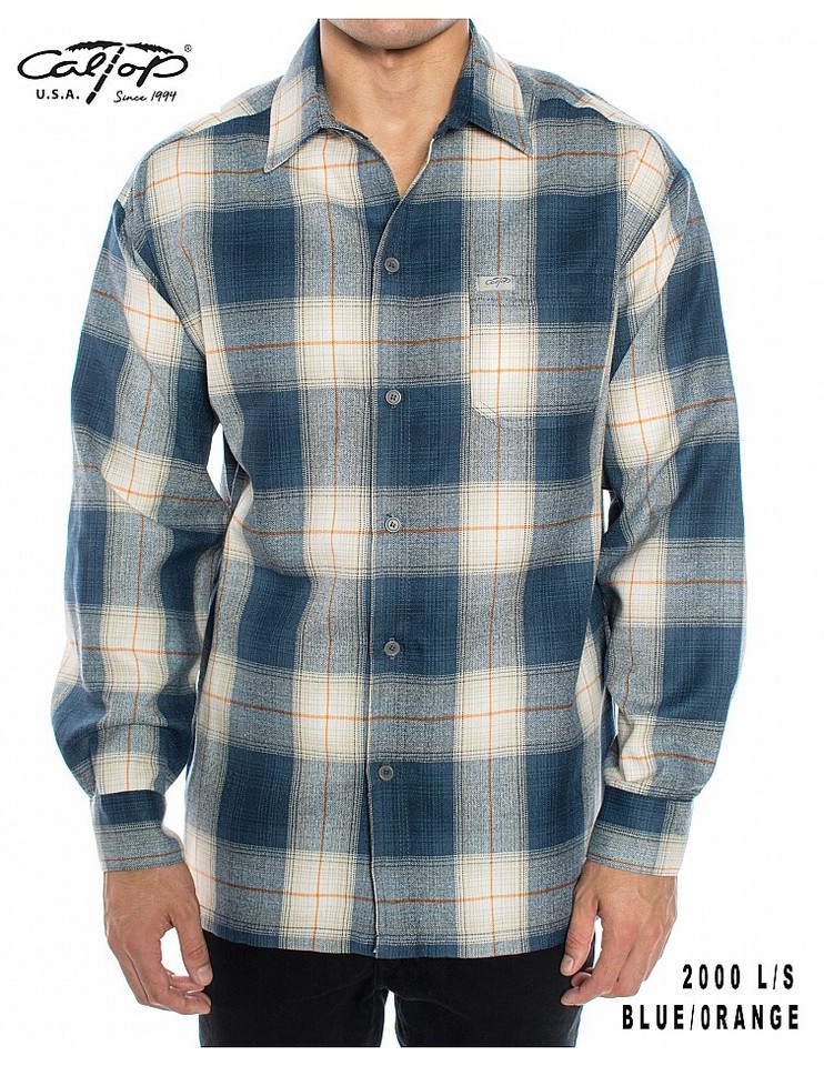 CALTOP OLD SCHOOL FLANNEL VETERANO LONGSLEEVE SHIRT PLAID SM-5X ...