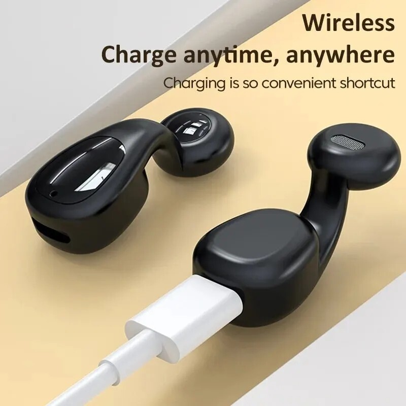 NEW Ear Earring Bluetooth 5.4 Wireless Headset Driving Trucker Earbuds ...