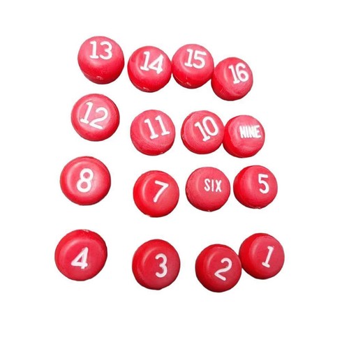 Red Plastic Tally Balls for Kelly/Pea Pool Bottles, Cut Throat and More ...