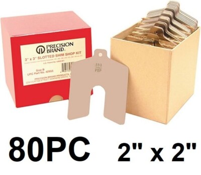 Precision Brand 2" x 2" Slotted Shim Assortment Size A 42945 | eBay