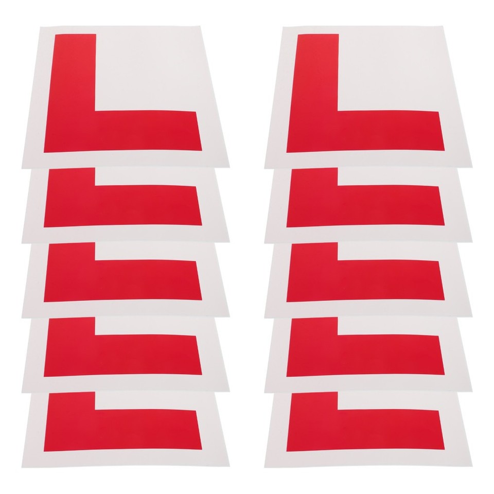 10 Pcs Driver Car Magnet Novice Sticker L Plates for Learner Drivers ...