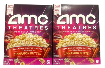 AMC Theatres Real Movie Theatre Popcorn - Sweet Cinnamon Butter - 12 ...