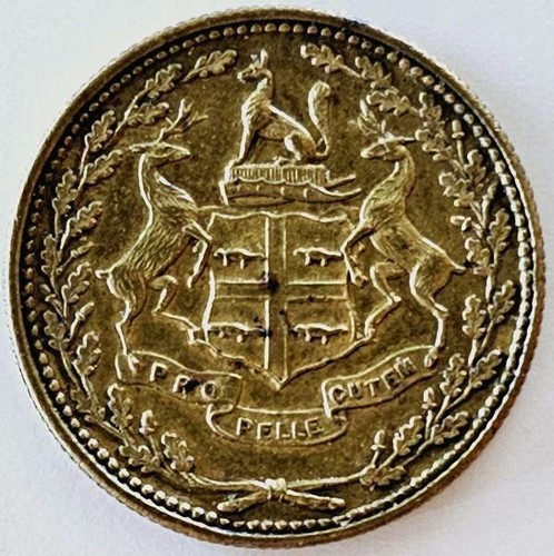 CANADA Hudson Bay Co. 1/2 Made Beaver Token Brass ND c1855 HIGHER GRADE ...