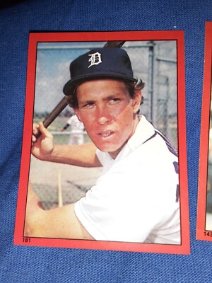 1982 Topps Stickers Alan Trammell Detroit Tigers #181 MLB Baseball MVP ...
