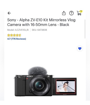 Sony Alpha ZV-E10 25.0MP Interchangeable Lens Camera - Black (16-50mm Zoom Lens 27242922129 | eBay