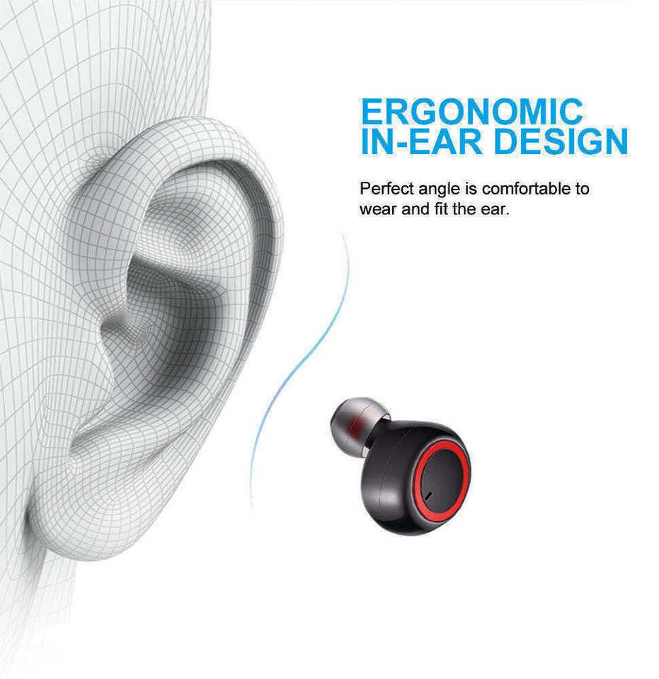 A-TECH Bluetooth Earbuds Wireless Earphones Noise Canceling Stereo ...