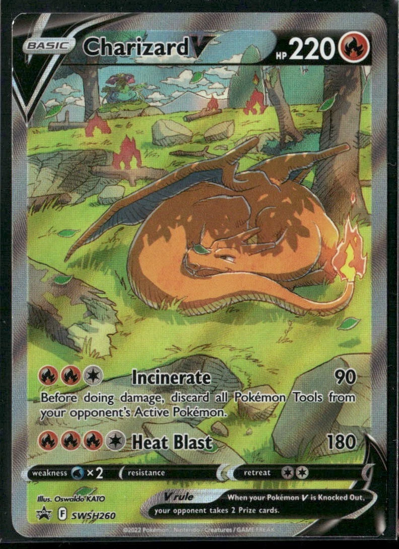 Charizard V 2022 Sword & Shield: Black Star Promo #SWSH260 Ultra ...