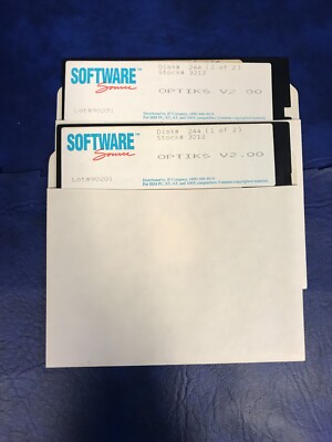 Vintage Software Source Optiks Version 2.0 Software on 5.25" Disks | eBay