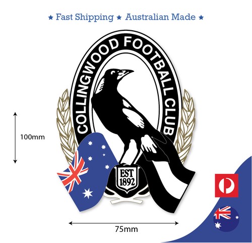 COLLINGWOOD MAGPIES AFL AUSSIE RULES STICKER DECAL 2 SIZES | eBay