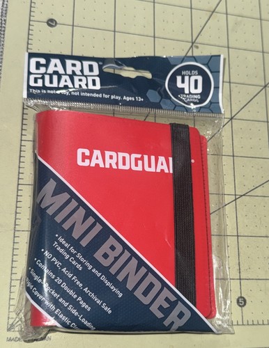 Cardguard Red Mini Binder With Strap - Holds 40 Cards | eBay