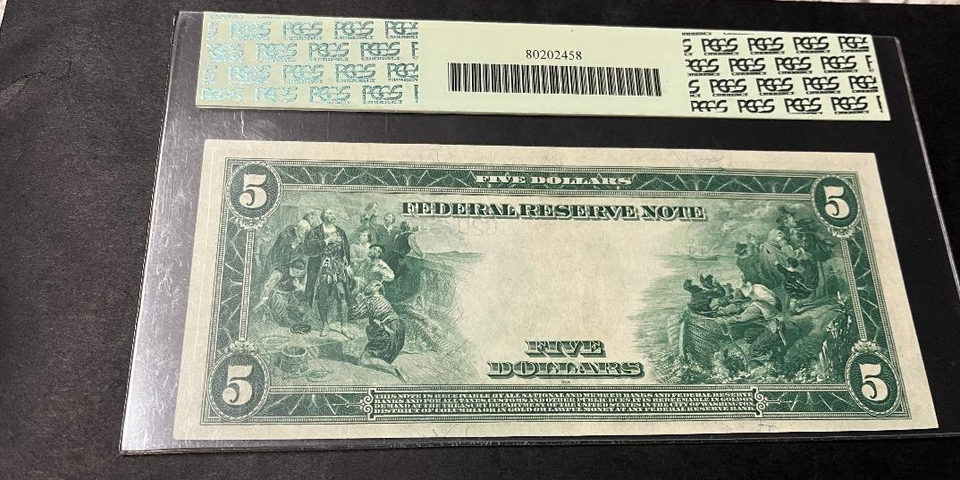 1914 $5 Federal Reserve Note, Chicago, Fr. 868 -PCGS 40 PPQ! Crisp ...