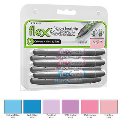Letraset FlexMarker 6 Pen Set - Set 3 - Flex Markers | eBay