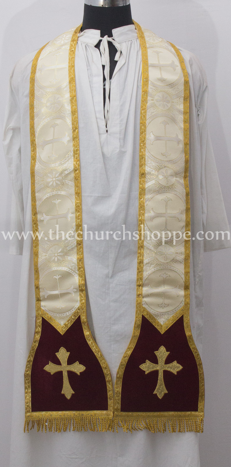 NEW GOLD Fiddleback Chasuble Mass Vestment set Veil,Maniple,Stole,Burse ...