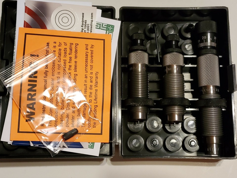 60155 REDDING TYPE-S ELITE BUSHING 3-DIE SET - 308 WINCHESTER - NEW ...
