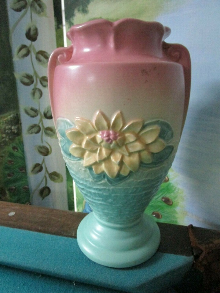 Hull Usa Pottery Vases W-4 Wildflower 49 Grape Design, L-12 Water Lily ...