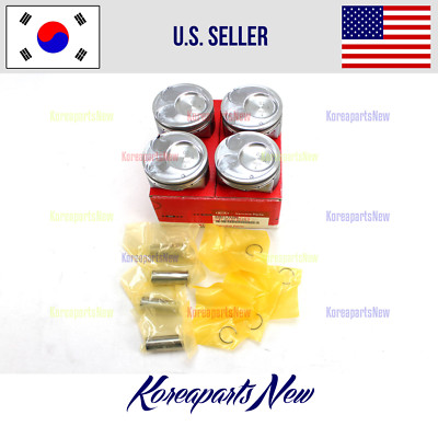 2.0L ENGINE PISTON & PIN ⭐4pcs⭐ 230412E200 ELANTRA FORTE SOUL 2.0L 2014 ...