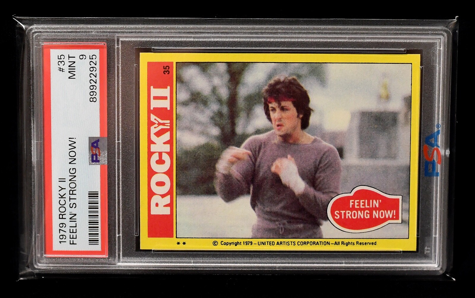 1979 Rocky II Feeling Strong Now! #35 Rocky Balboa (RC) - PSA 9 MINT ...