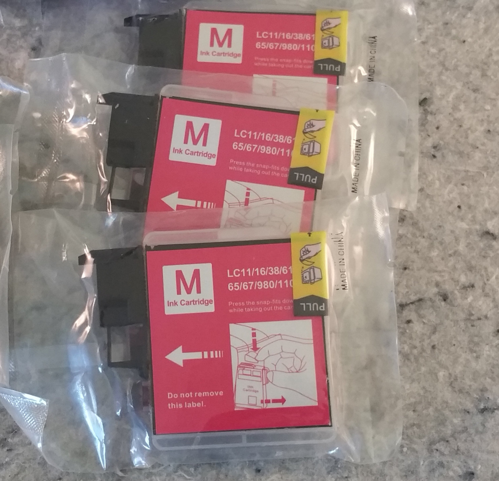 14 PACK REPLACEMENT INK/CARTRIDGES LC 11/16/38/67/61/65/980/1100/990 BL ...