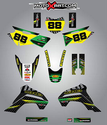 Kawasaki KLX 140 2015 - 2016 Custom Graphic Kit -FACTORY STYLE stickers ...