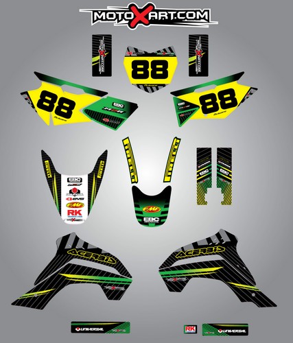 Kawasaki KLX 140 2015 - 2016 Custom Graphic Kit -FACTORY STYLE stickers ...