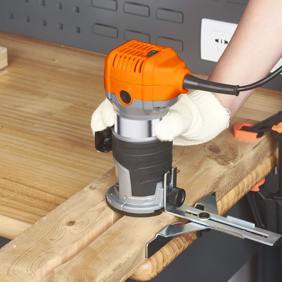 6.5amp Wood Router Tool 1.25 Hp Compact Trim Router With 5pcs Wood ...