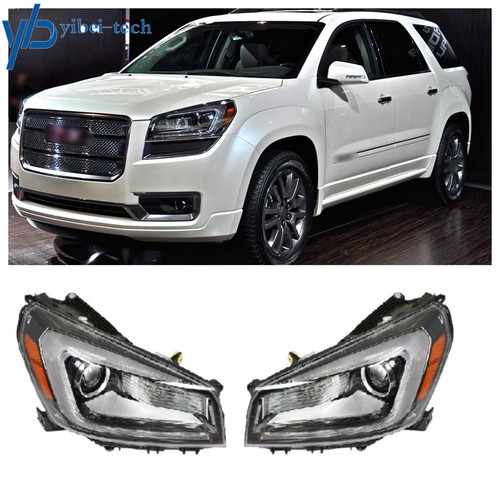Left&Right Side Halogen Headlights w/LED Tube Assembly For 2013-2016 ...