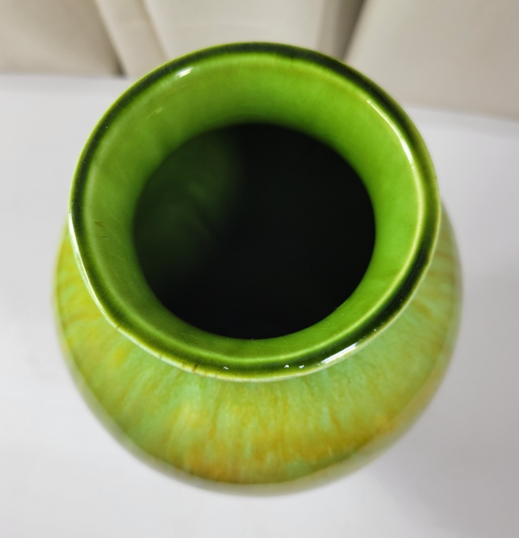 VTG Royal Haegar Atomic Green #4030 Drip Glaze Vase 12" | eBay