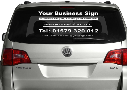 Car Rear Window Stickers Advertising Vinyl Signs Graphics Decals Large ...