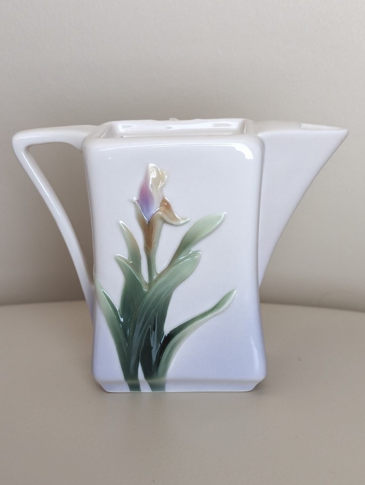 FRANZ Porcelain Collection Sculpted Purple Iris Cream Teapot FZ00818 ...