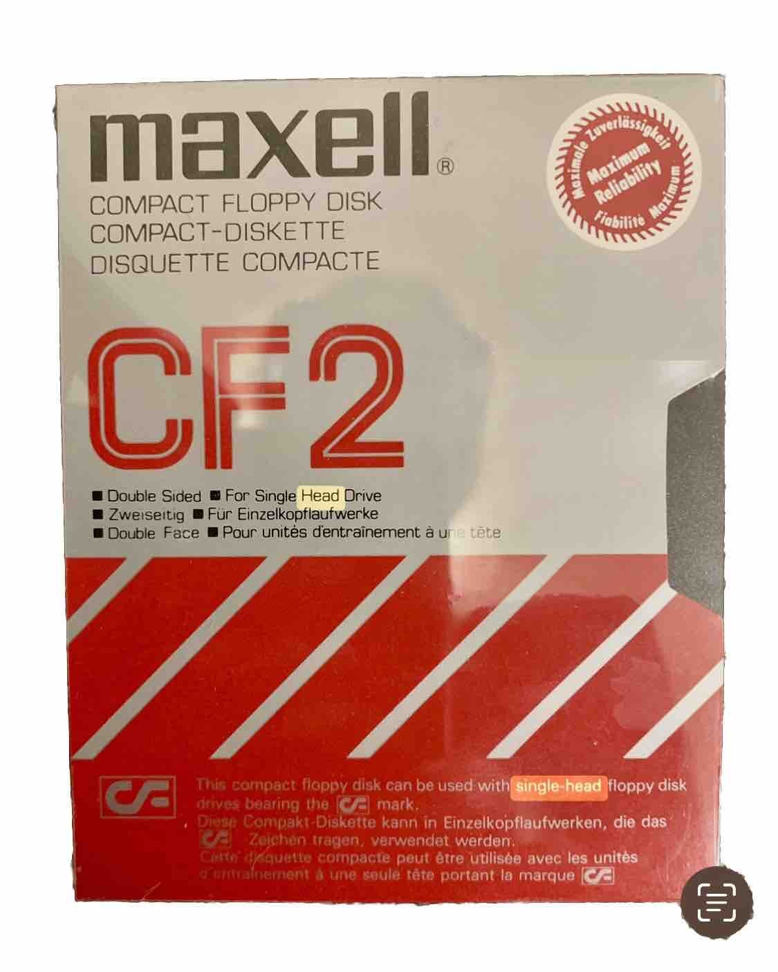 MAXELL Compact Floppy Disk CF2 3 Inch Amstrad Schneider IBM -RARITY ...