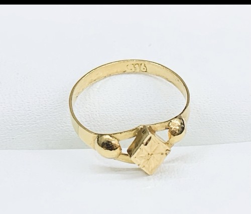 22k 916 Yellow Gold Diamond Cut Oval Ring Band Size 3 0.8 Gm | eBay UK