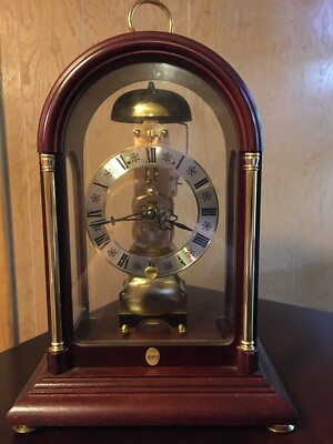 Franz Hermle Germany Skeleton Mantle Clock 791-081 WORKING / Key ...