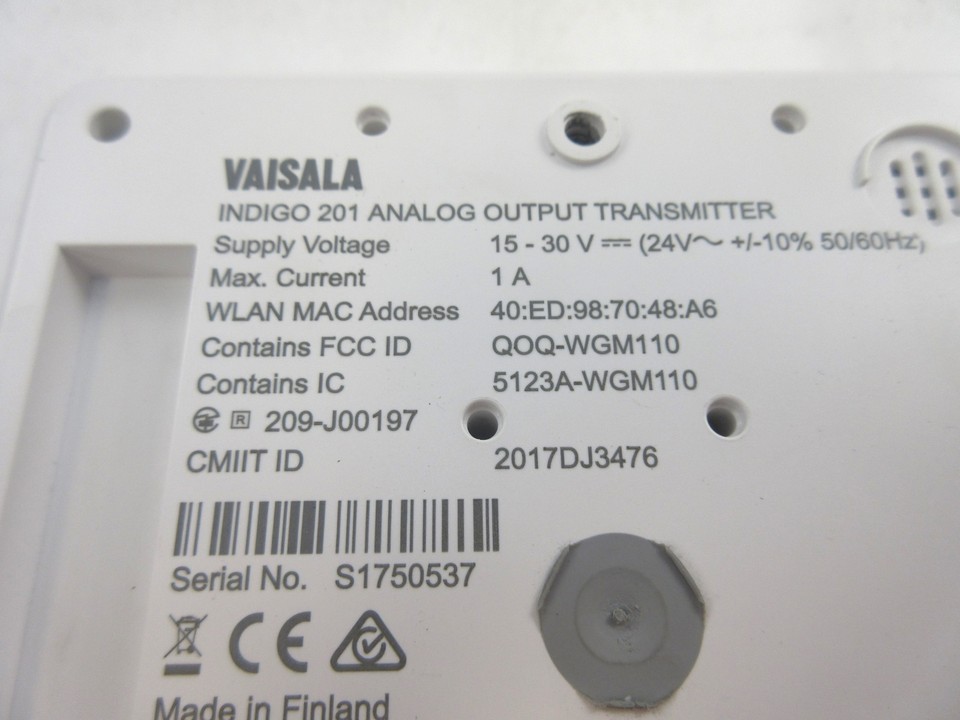 Vaisala Indigo 201 Analog Output Transmitter, With AC, C3*14 | eBay