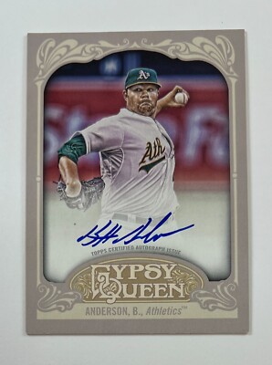 2012 Topps Gypsy Queen #GQA-BA Brett Anderson Auto Card AR52 | eBay