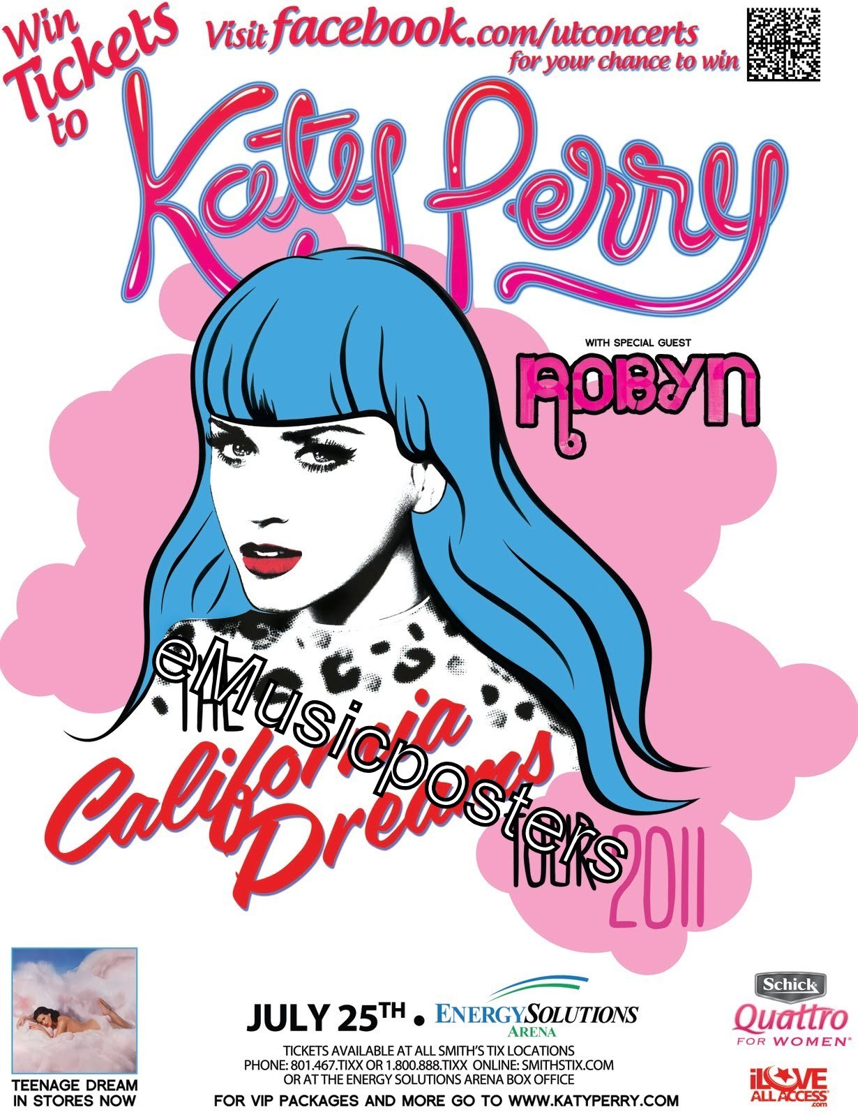 KATY PERRY / ROBYN "CALIFORNIA DREAMS TOUR" 2011 SALT LAKE CITY CONCERT ...