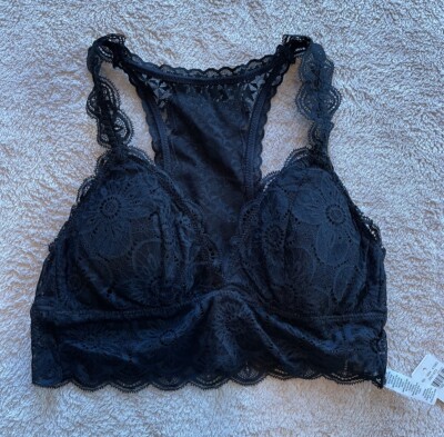 NWT Aerie Floral Lace Padded Racerback Bralette Bra Pullover Small ...