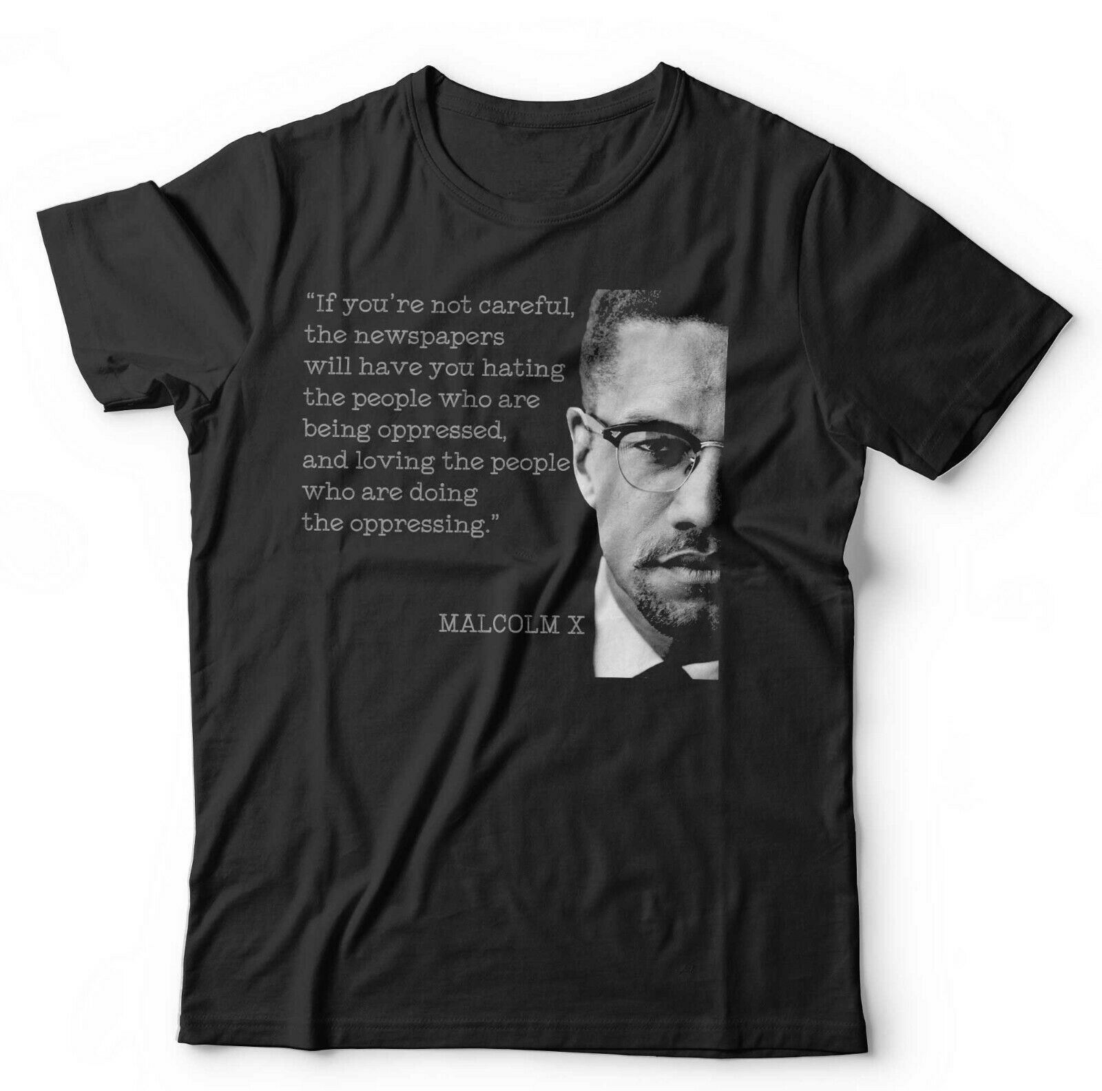 Malcolm X Quote Tshirt Unisex - Propaganda, Civil Rights, Power | eBay