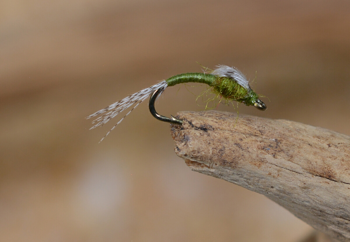 WD40 Olive Emerger Midge Nymph Fly - 1 Doz Flies - Mustad Signature ...