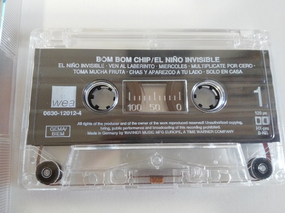 BOM BOM CHIP El Niño Invisibile BSO CINTA TAPE CASSETTE 1995 BANDA ...