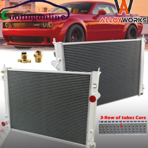 Aluminum Radiator 3 Row fits 2009-2018 Dodge Charger Chanllenger 3.6L 5 ...