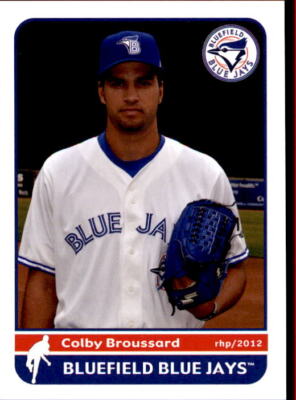 2012 Bluefield Blue Jays Grandstand #5 Colby Broussard Luling Louisiana ...