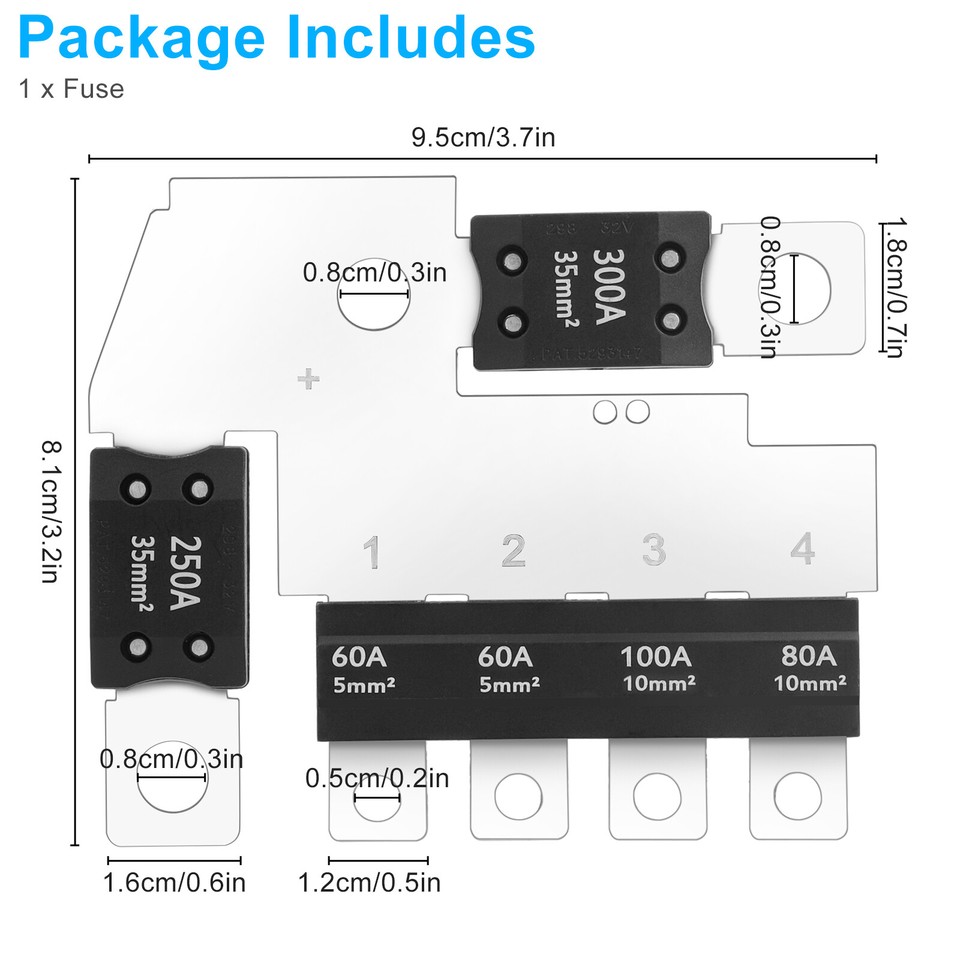 300A-250A-60A-100A-80A Front Compartment Main Fuse Block Plate 13289598 ...