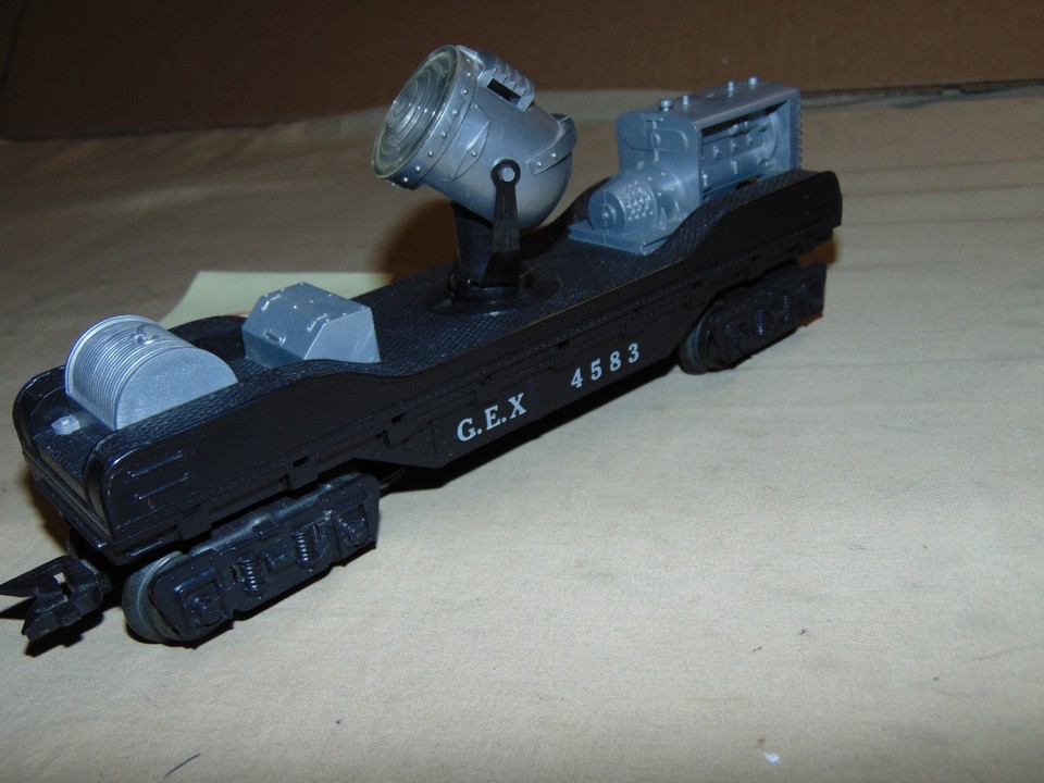 MARX O 4583 GEX GRAY & BLACK REVOLVING LIGHTED SEARCHLIGHT CAR #5 | eBay